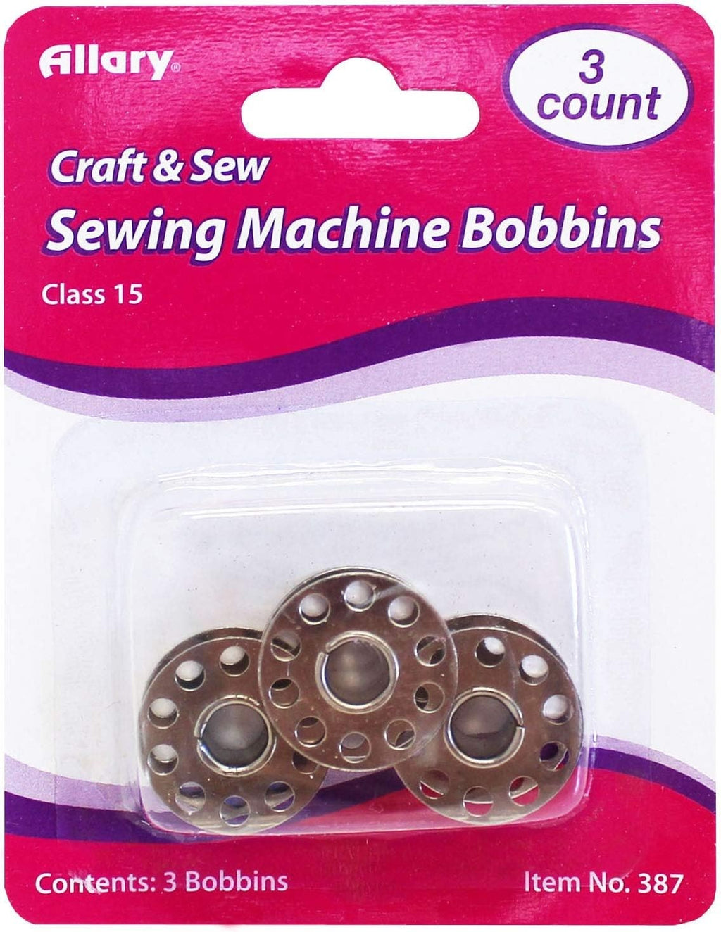 Allary Class 15 Sewing Machine Bobbins, 3 Count – All About Fabrics