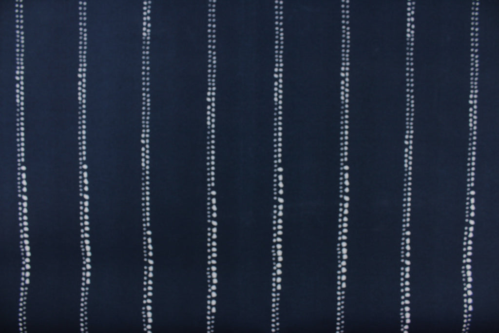 Carlo Dotted Stripe Outdoor Fabric in Navy – All About Fabrics
