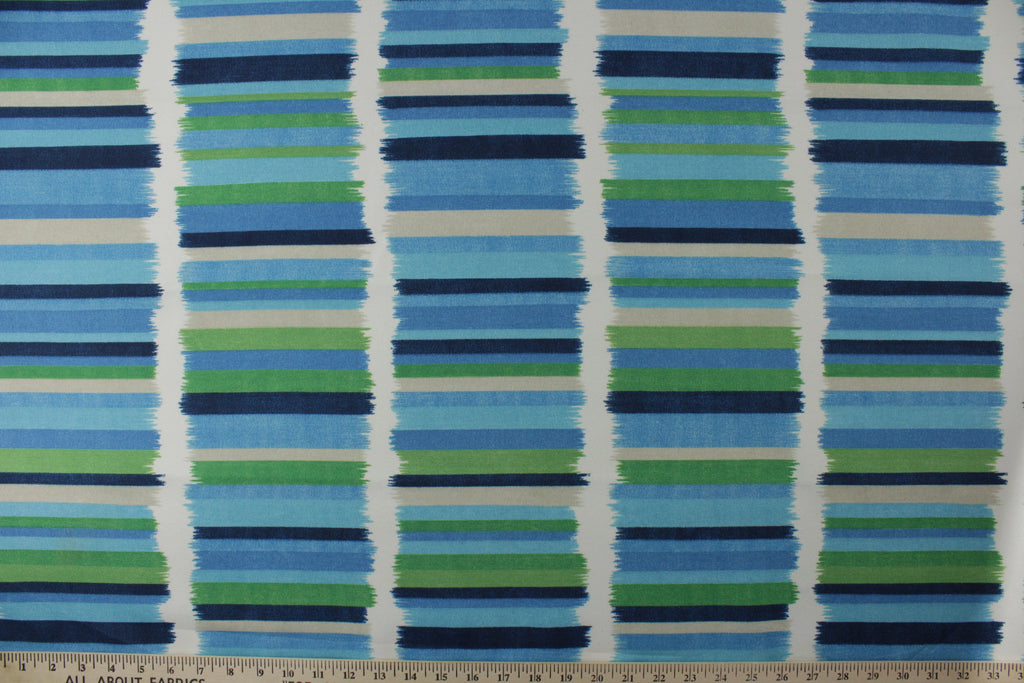 PK Lifestyles© Solar Stripe Outdoor Fabric in Azure – All About Fabrics