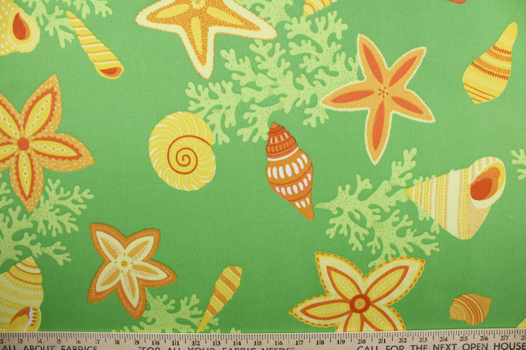 Robert Allen© Beach Bongo in Citrus – All About Fabrics