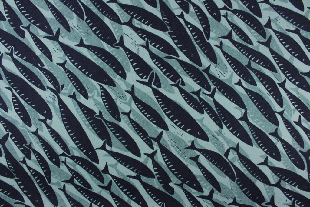 Robert Allen School of Fish Outdoor Fabric in Navy – All About Fabrics
