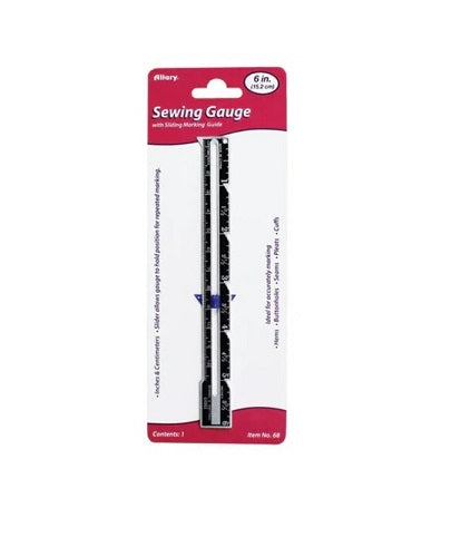 6” Sewing Gauge with Sliding Marking Guide – All About Fabrics