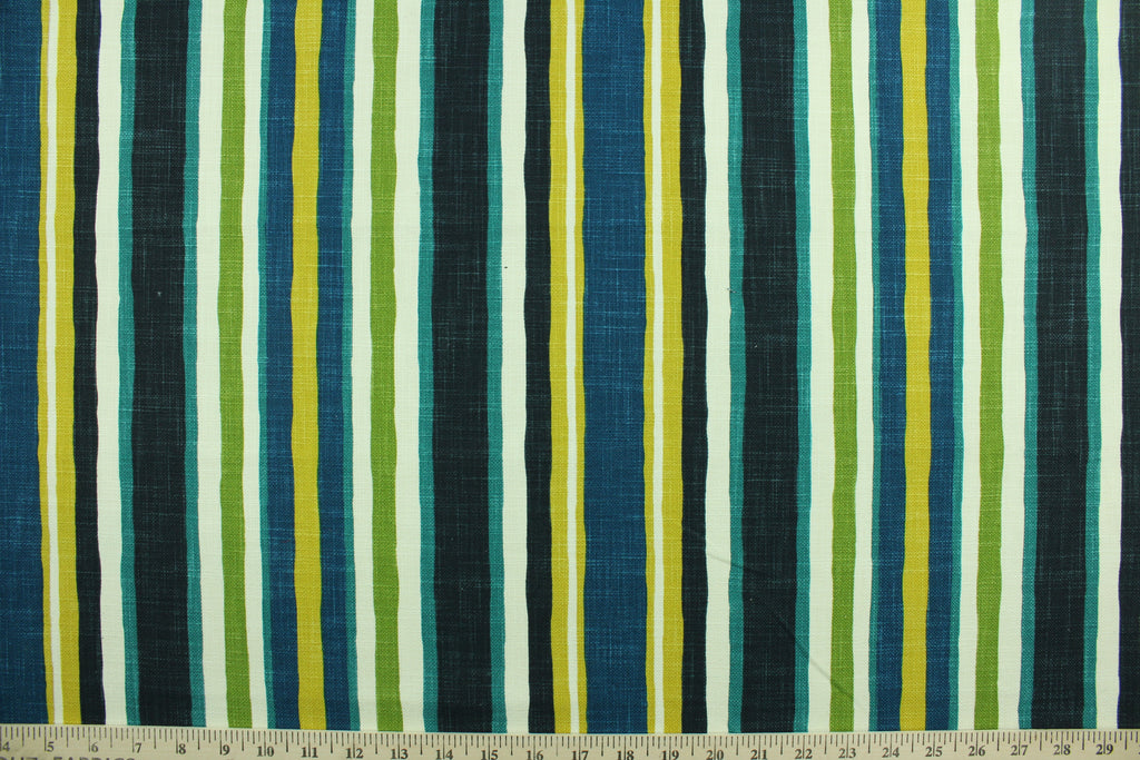Covington© Paint Lines in Mediterranean Blue – All About Fabrics